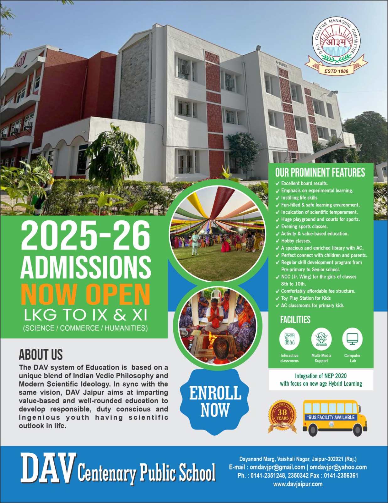 WELCOME TO DAV CENTENARY PUBLIC SCHOOL, JAIPUR